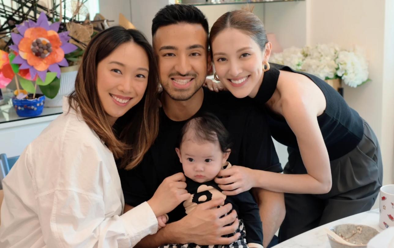 Chen Kailin's younger brother visits her nephew, the family of seven is ...