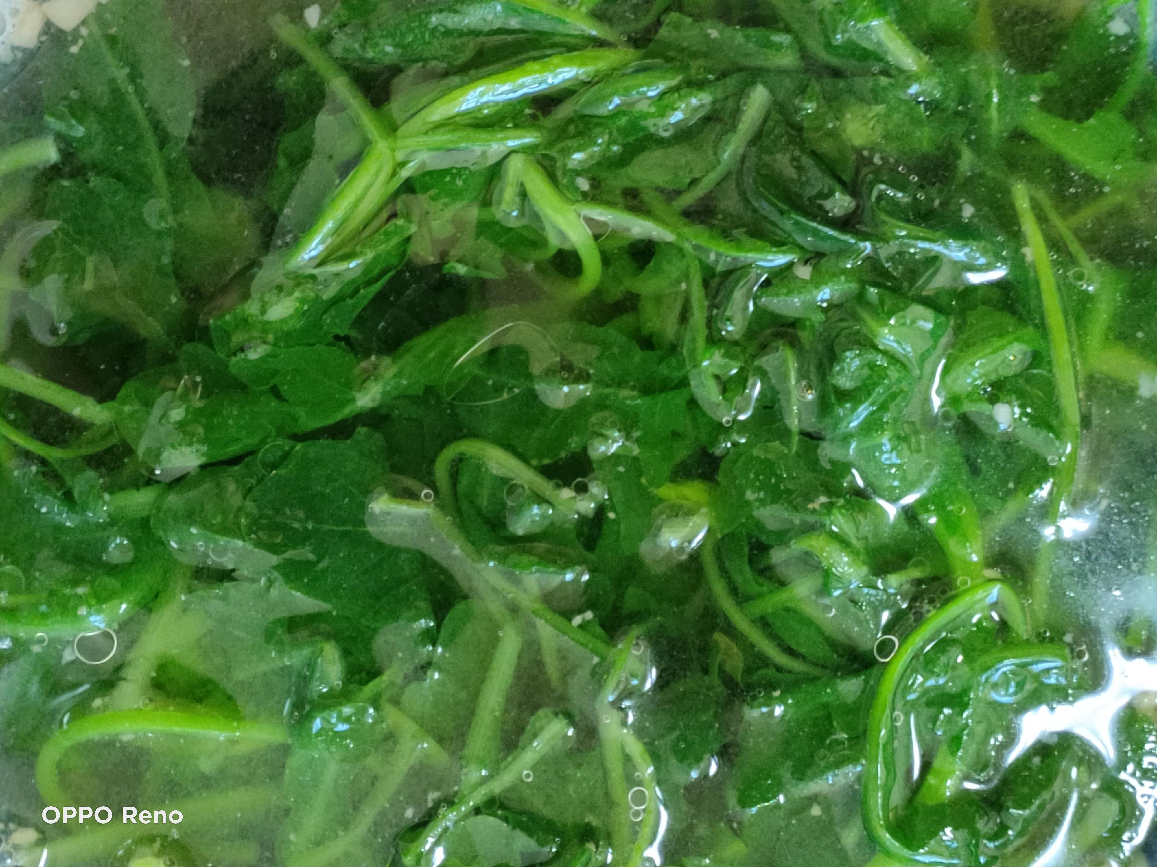 A bowl of wild vegetables boiled spring water - iNEWS