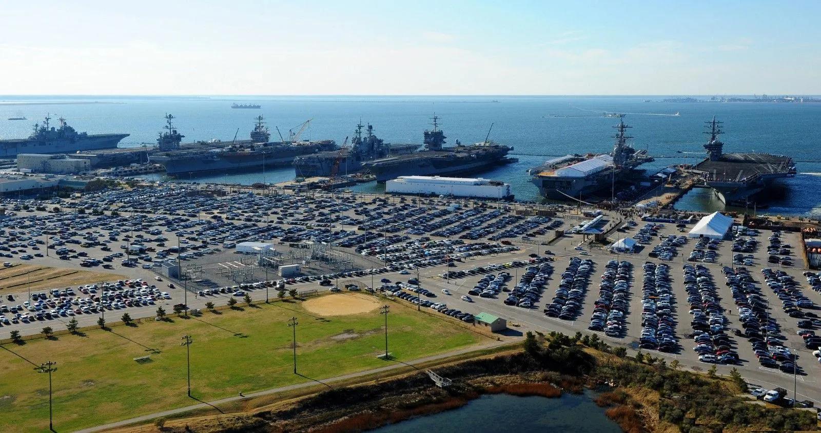 The largest naval base in the world can hold 9 aircraft carriers at the ...