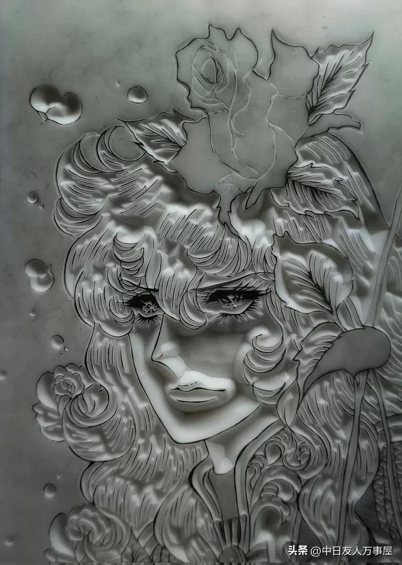 "Rose of Versailles Eraser Carving" is an art-level work presented with ...