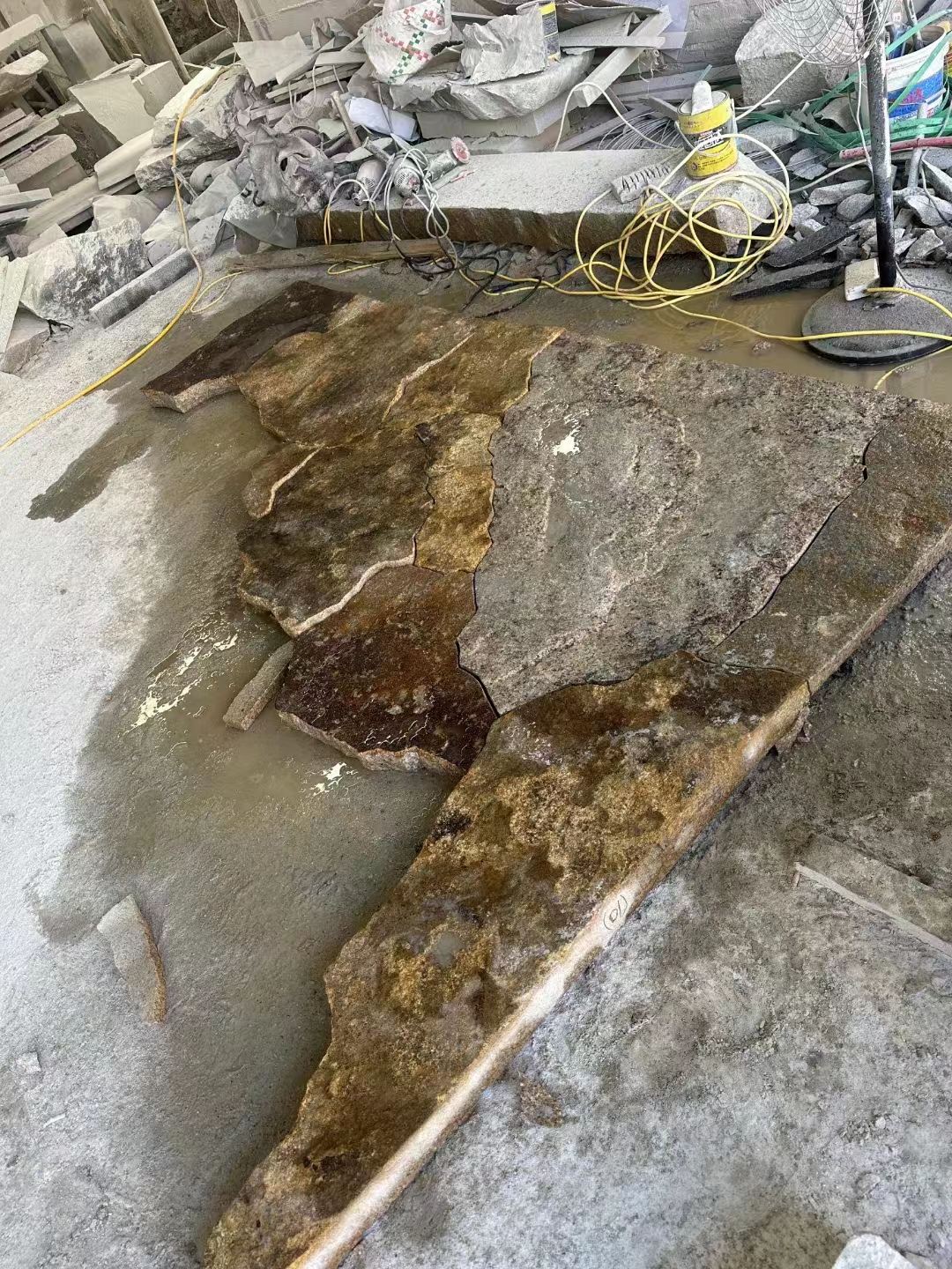 (10) Weathered old stone skin special-shaped cutting background wall ...