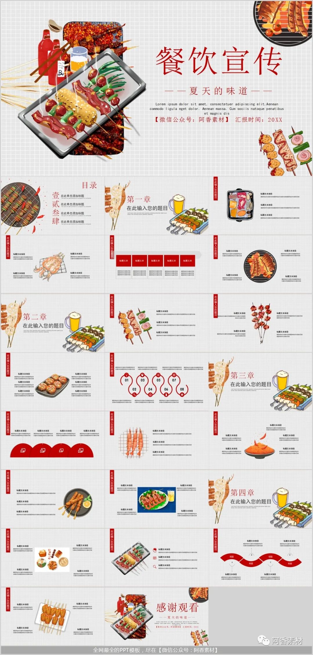 Food themed PPT template, are you hungry? - iMedia