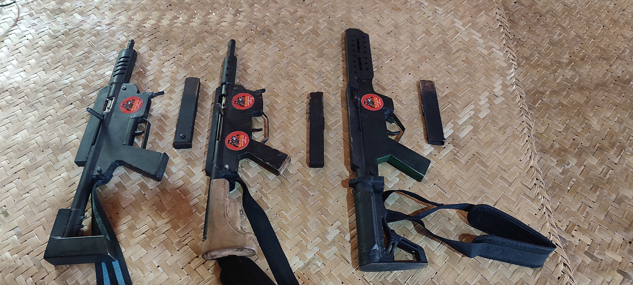 The 9mm semi-automatic weapons produced by the Sagaing Resistance Armed ...