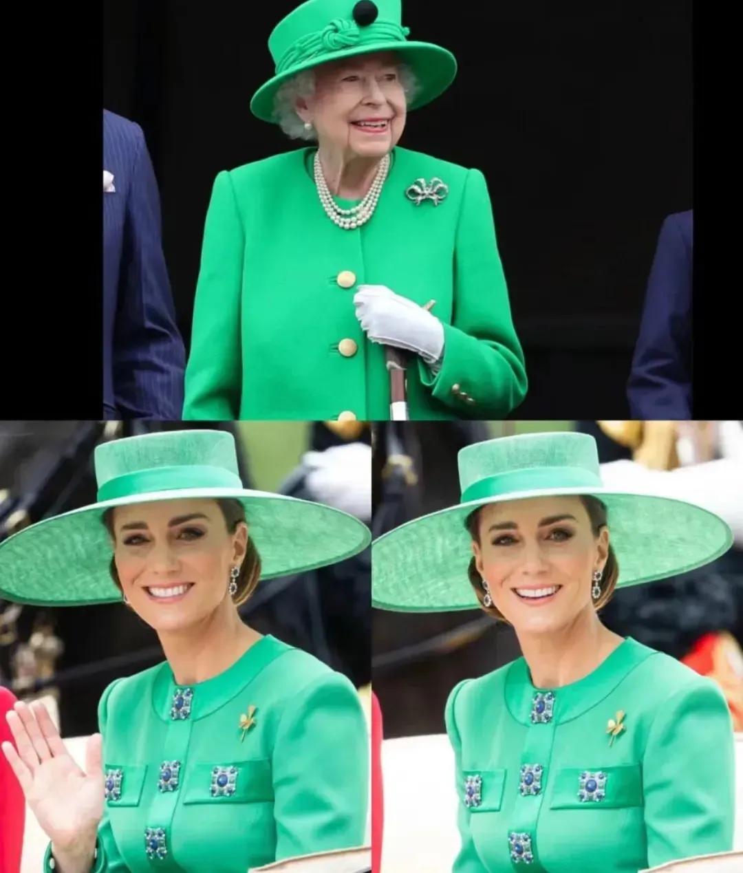 anger! Princess Kate stunned the audience in a green suit, and Camilla ...