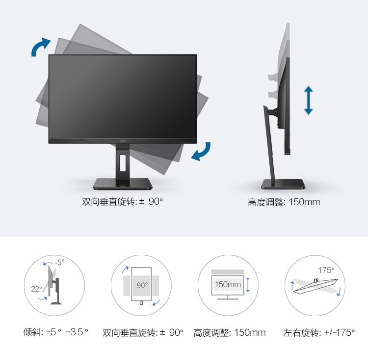 AOC P3 series Type-C commercial display: first-line intelligent ...