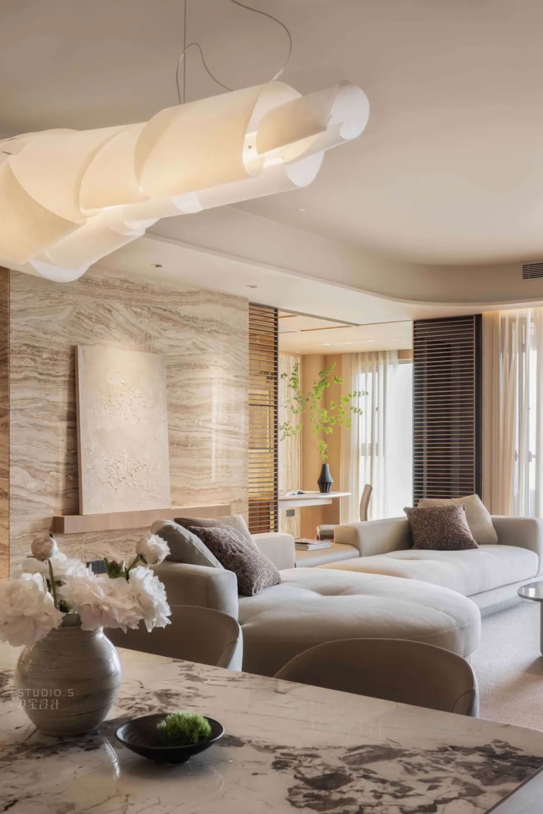 150㎡ modern style, neutral color + wood veneer, comfortable and ...