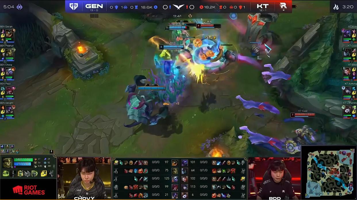 LCK Summer Split: Swap the big and small kings? GEN13 winning streak is gone! KT swept to the ...