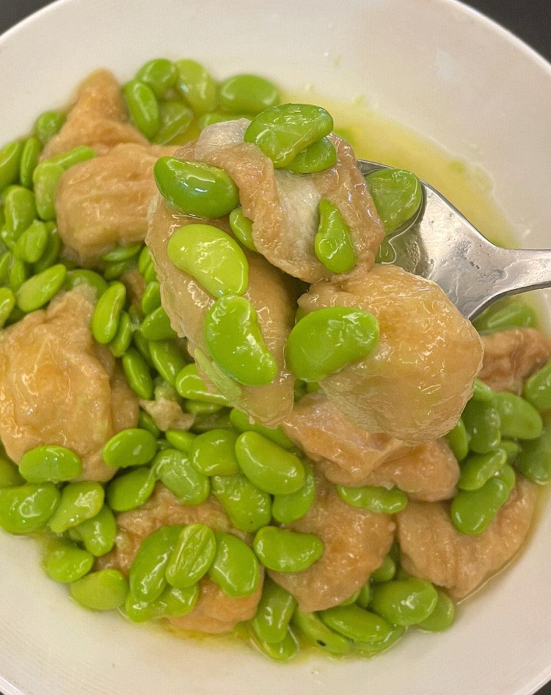 Super delicious edamame fried gluten, taste fresh and tender, light and ...