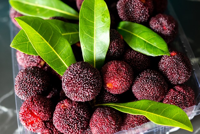 Red bayberry, with juicy flesh and sweet taste, is one of the favorite ...