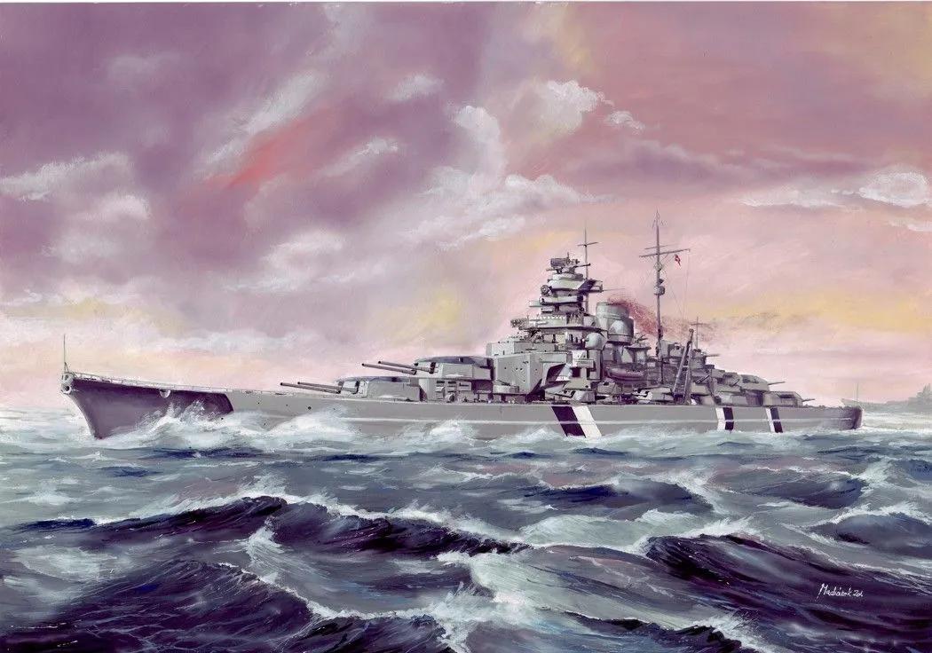 "Bismarck" class battleship art atlas (60 pictures) - iNEWS