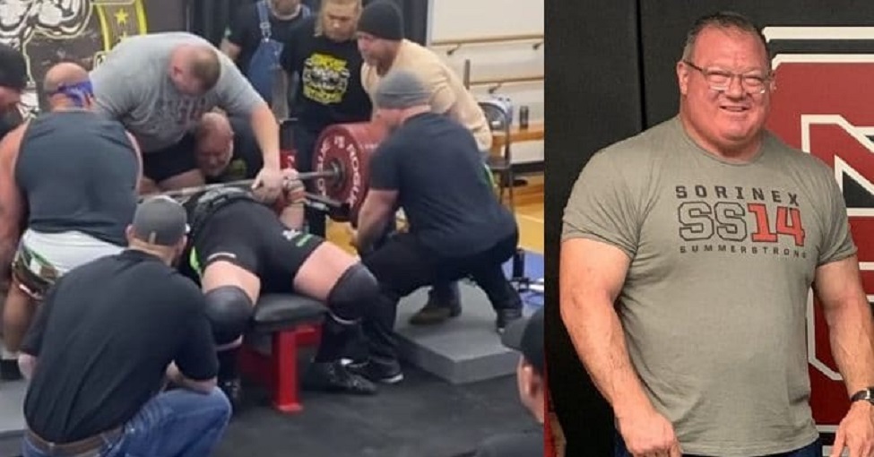 598.7kg!Jimmy Kolb breaks world record for single-layer bench press ...