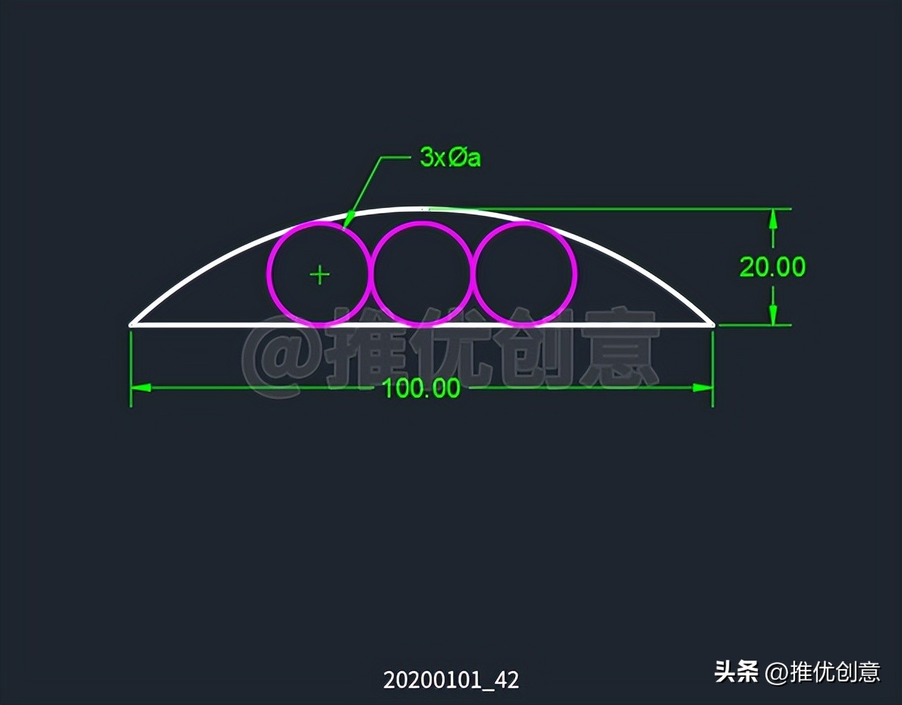 Pure geometric method to draw three tangent equal circle engineering ...