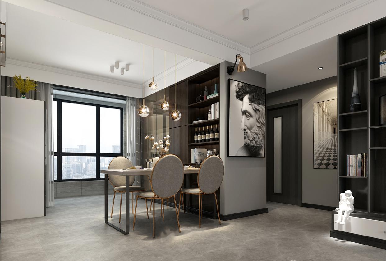 130 square meters of modern style, unobtrusive, showing a neat sense of ...