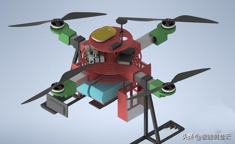 46 sets of UAV 3D drawings Four-axis six-axis unmanned aerial vehicle ...