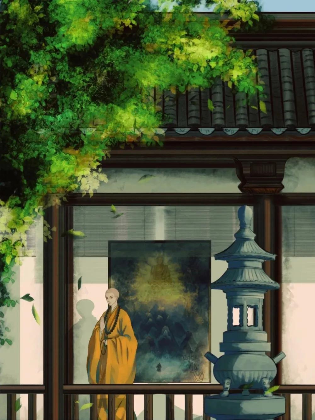 Four Tang poems, full of the poetry of visiting ancient temples and ...