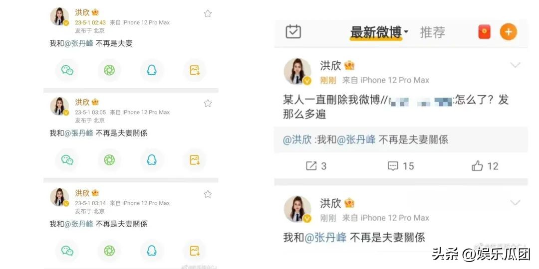 Zhang Danfeng and Hong Xin announced their divorce - iNEWS