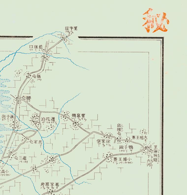Map of the vicinity of Yingkou, Qing Dynasty, 1894, an old map of ...