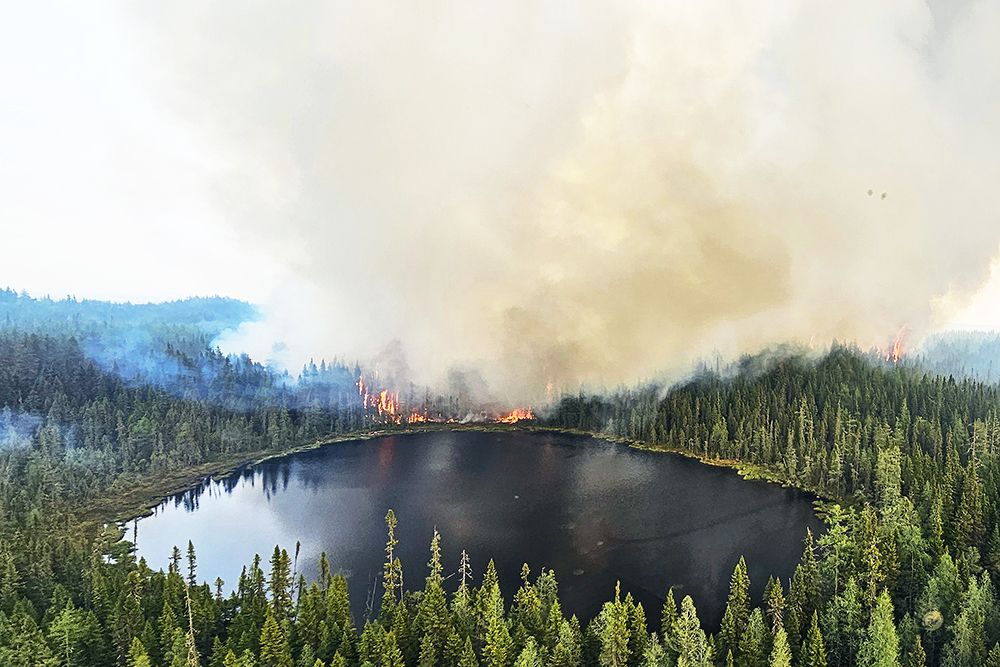 The wildfire in Canada has burned tens of thousands of acres of land ...