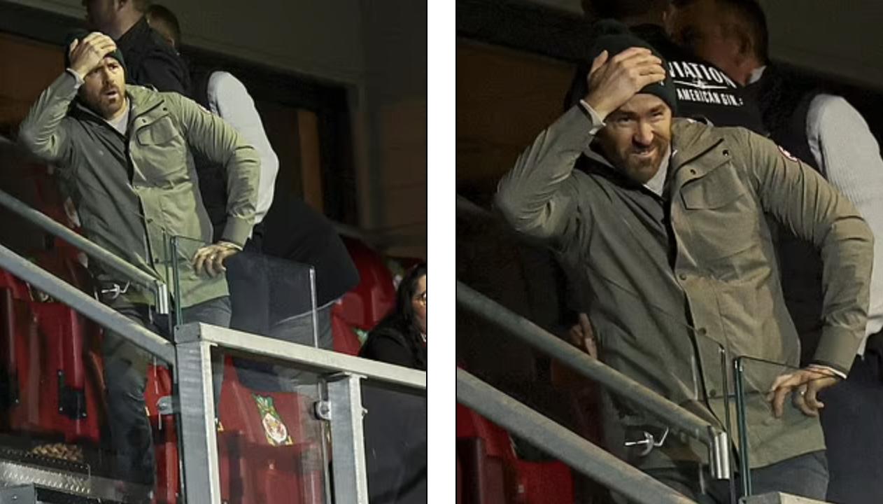 The 47-year-old Marvel hero Ryan Reynolds watched the football game ...