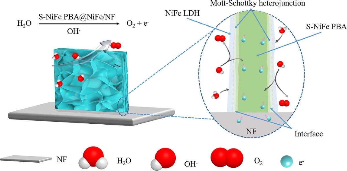 CEJ: MOF-derived S-NiFe PBA coupled with NiFe LDH as Mott-Schottky electrocatalyst - iNEWS