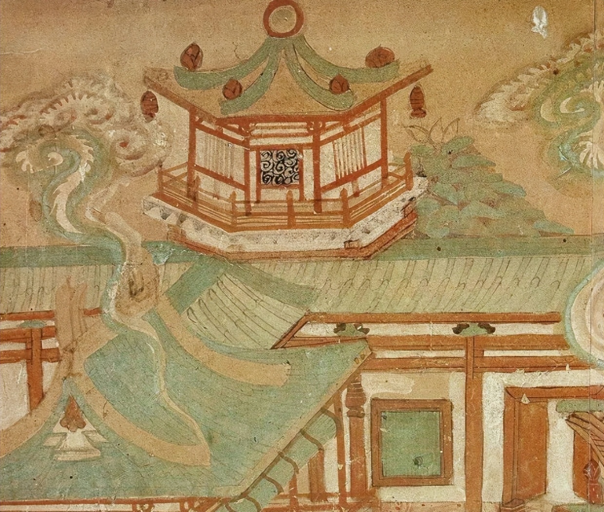 From the landscape paintings of the Xixia Grottoes in Dunhuang, see the ...