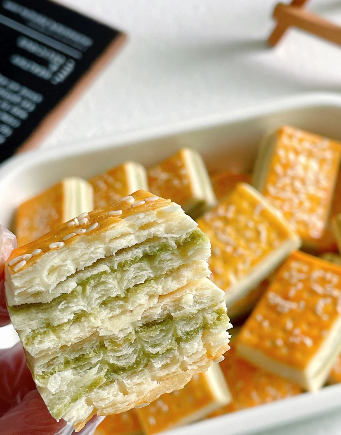 Share the detailed method of Coconut Matcha Mung Bean Millefeuille ...