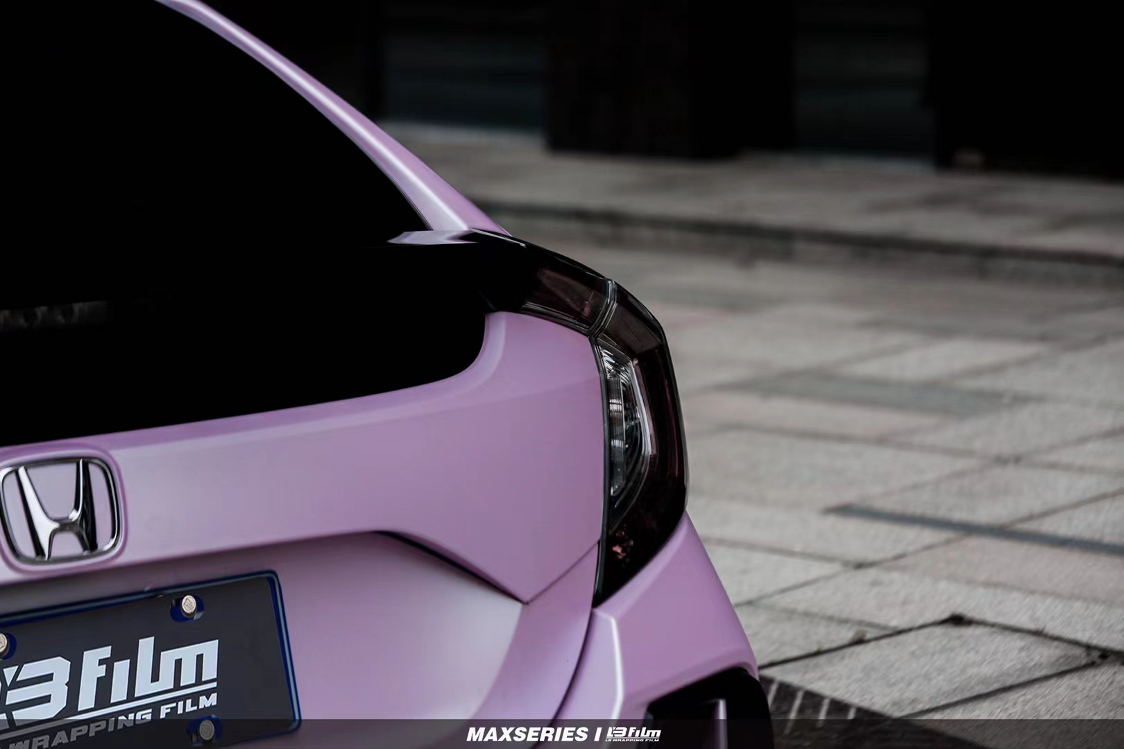 Honda car LB color change film super sub-millennial pink, cute pink ...