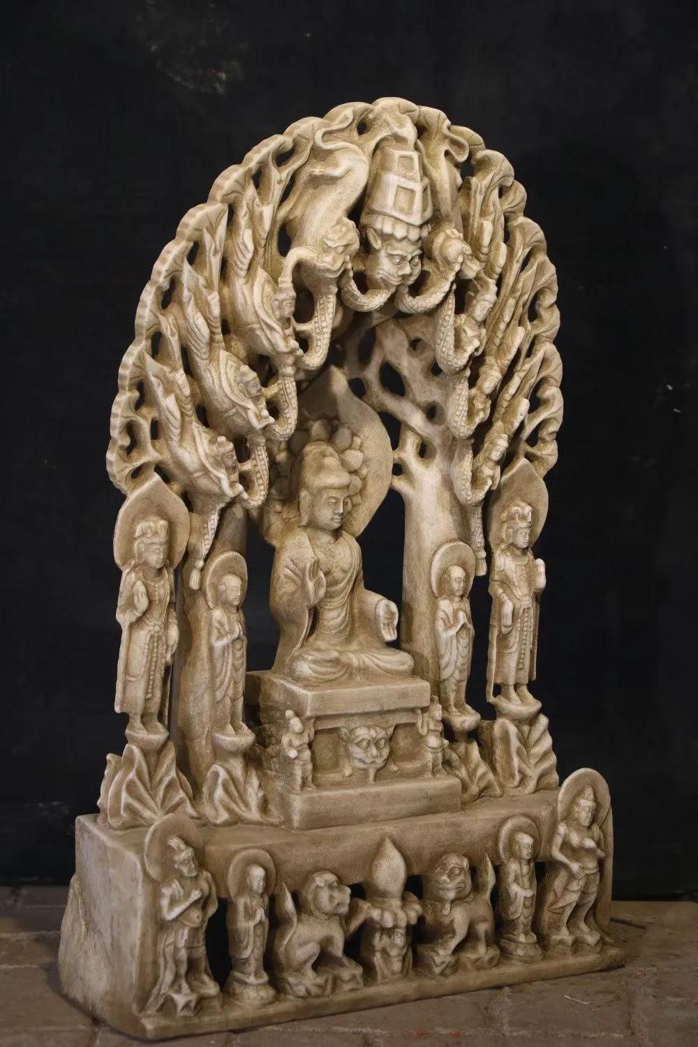 White marble Buddha niche - iNEWS