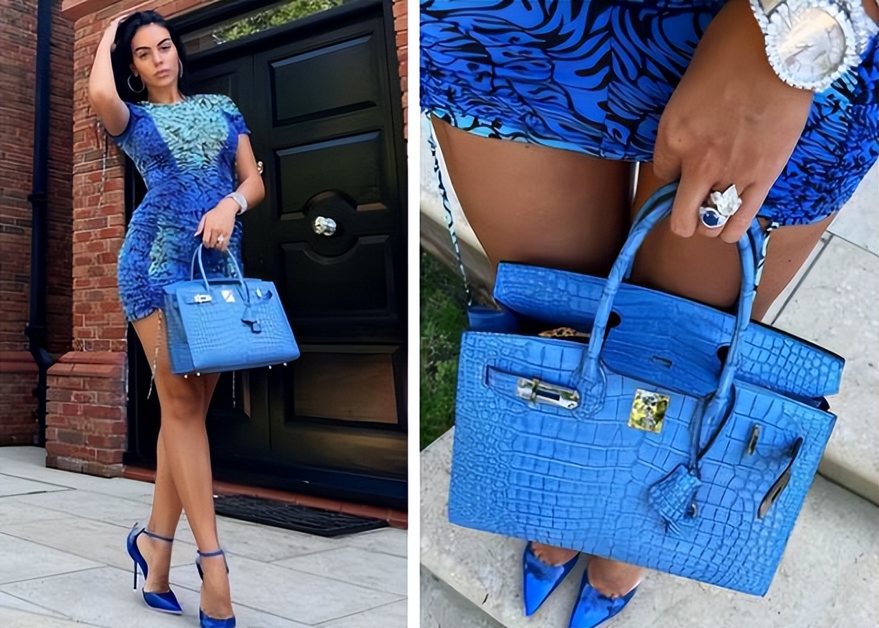Georgina shows off her wealth in recent photos!Wearing sapphire in hand ...