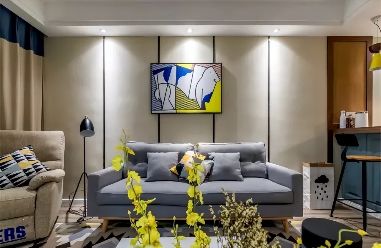 85 square meters mix and match the warm and comfortable colors of the ...