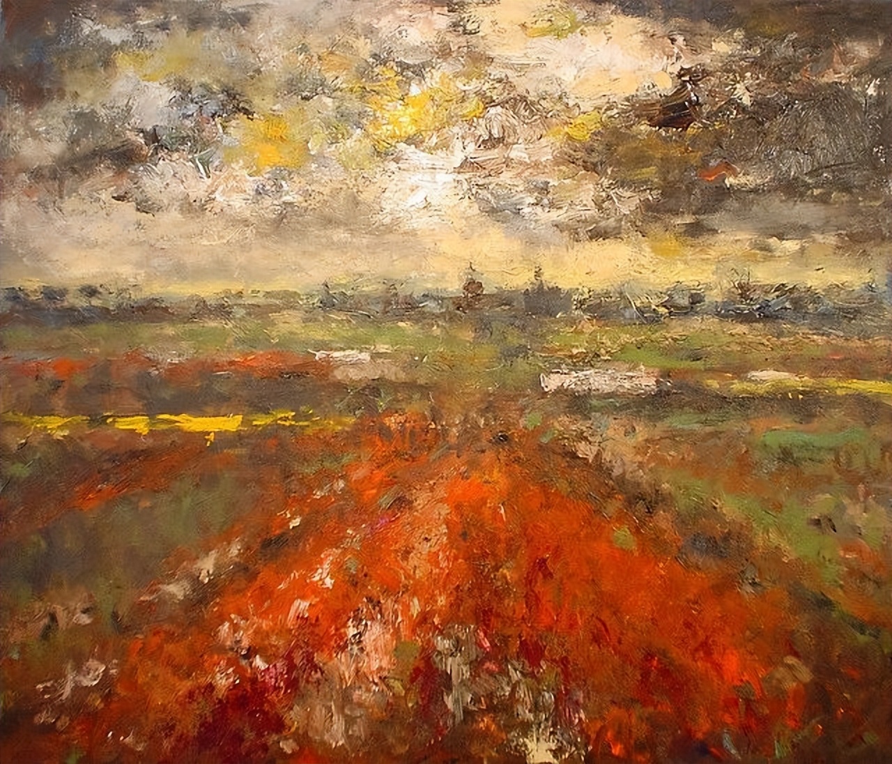 A poetic, textured landscape oil painting! - iMedia