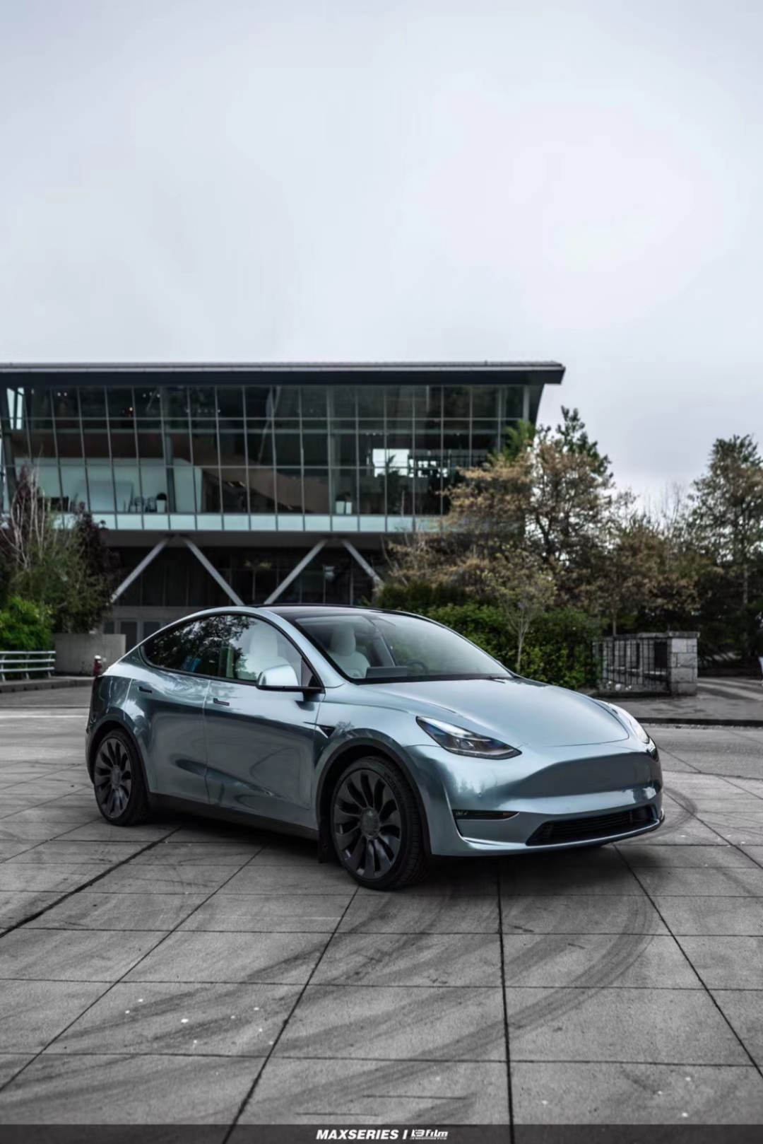 Tesla ModelY-LBFILM color changing film liquid metal Somato blue, a ...