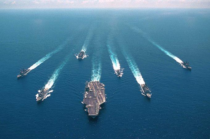 The 11 aircraft carrier battle groups in the United States are ...