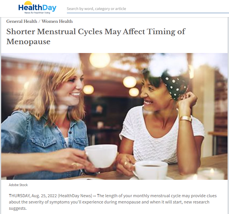 What is the difference between women with "short menstrual cycles" and ...