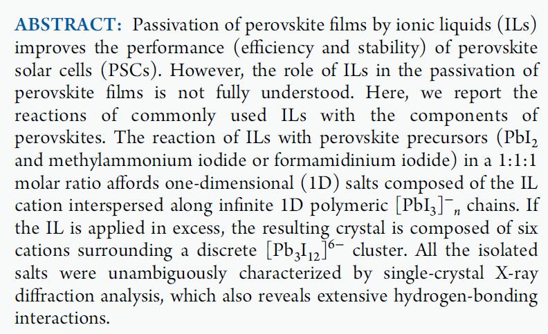 Inorganic Chemistry--Passivation Mechanism of Ionic Liquids - iNEWS