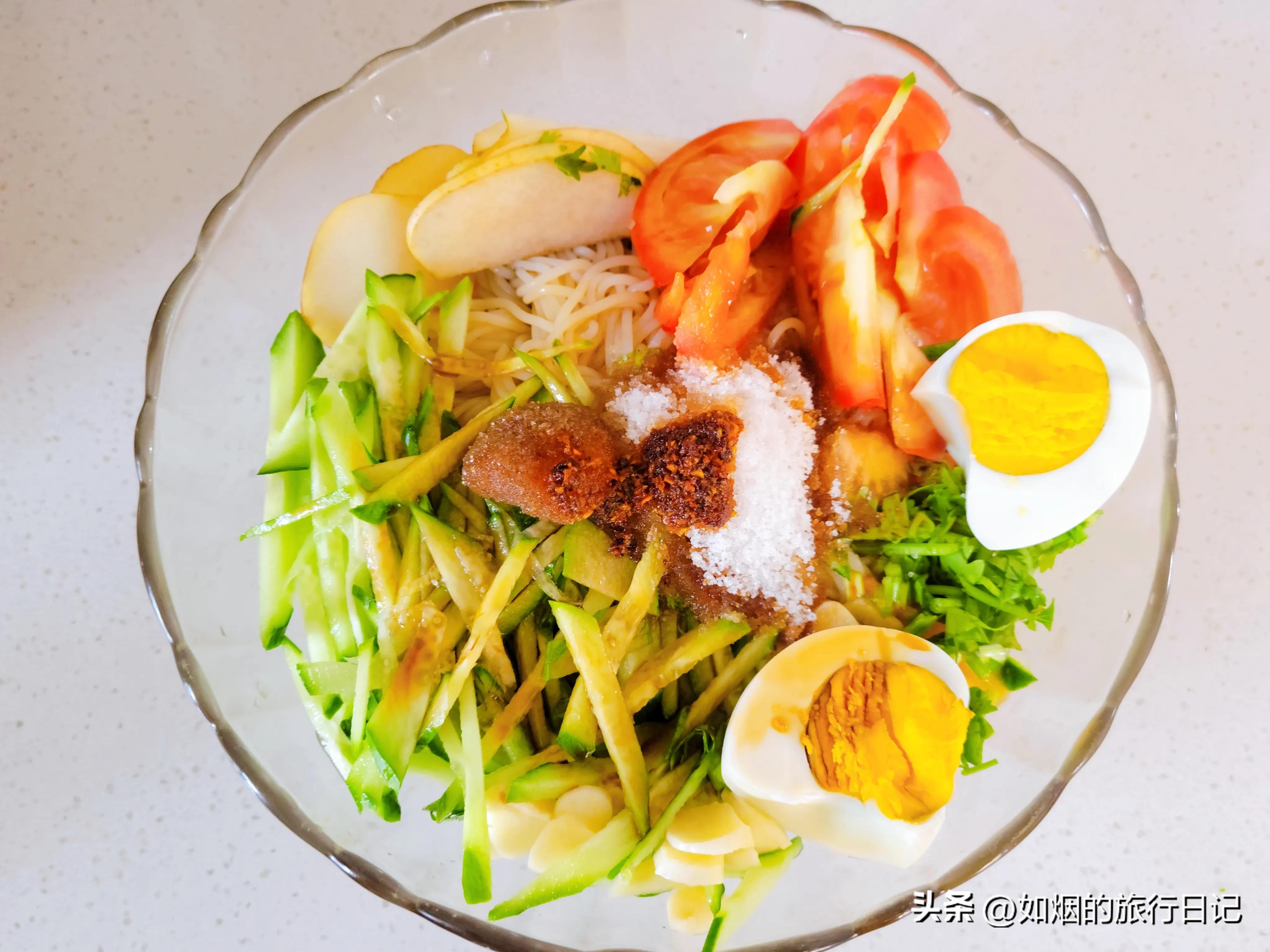 I ate cold noodles at noon today, my son ate zero-cal soba cold noodles ...