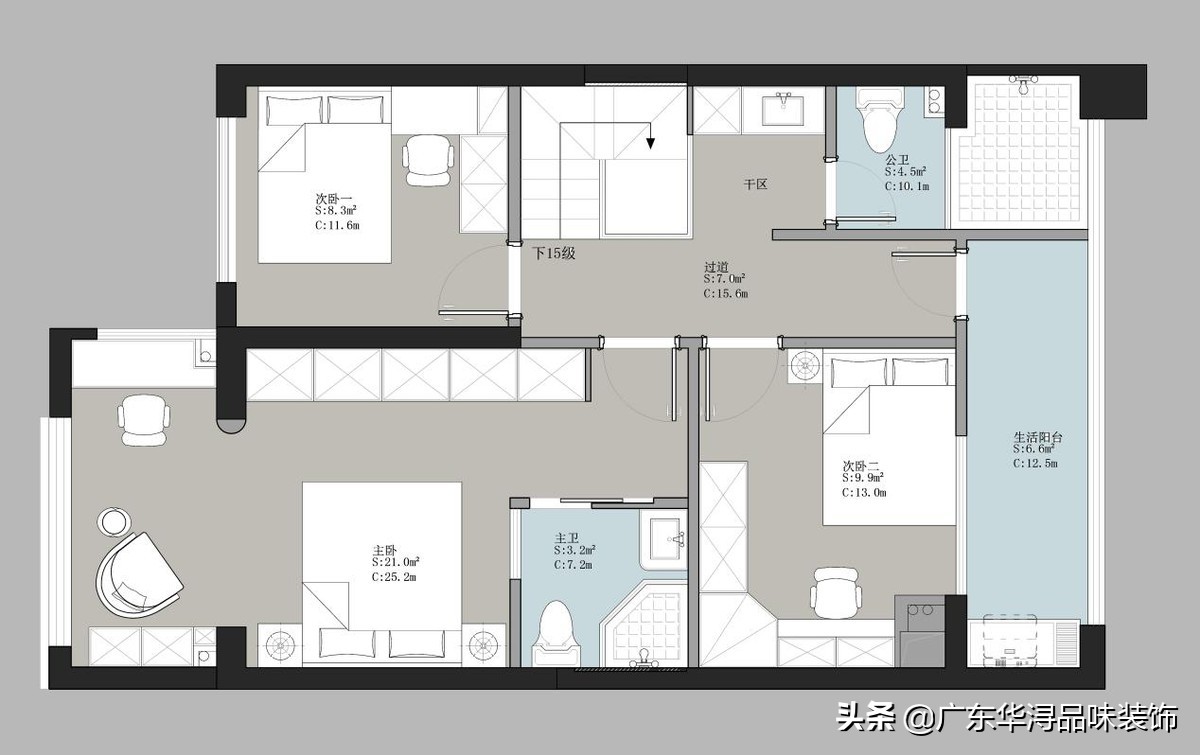 140 square meters modern and simple duplex, the environment of the ...