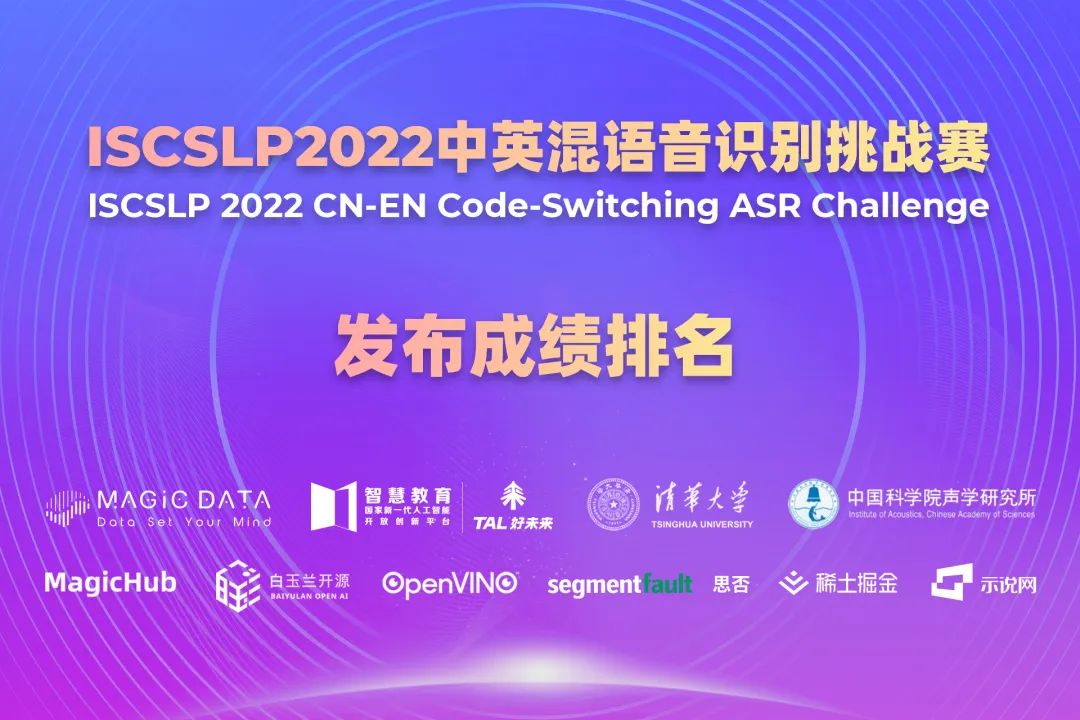 ISCSLP2022 Chinese-English Mixed Speech Recognition Challenge Results Released - iNEWS