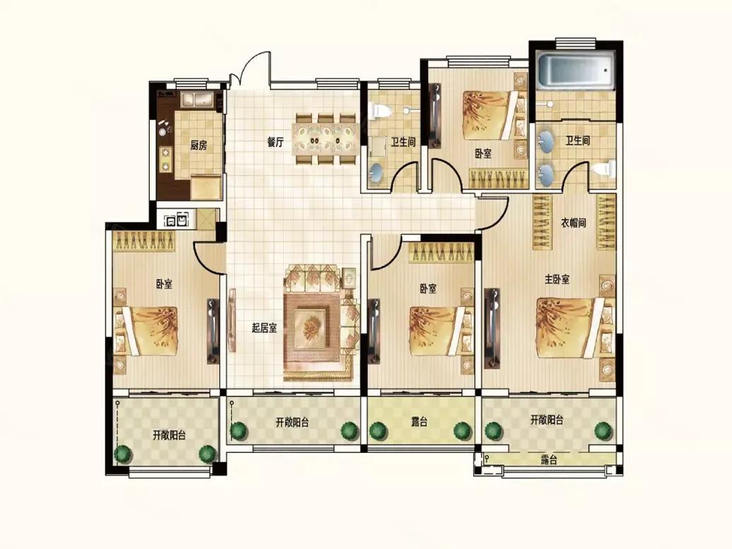 The beautiful apartment of 159 square meters, with a south-facing ...