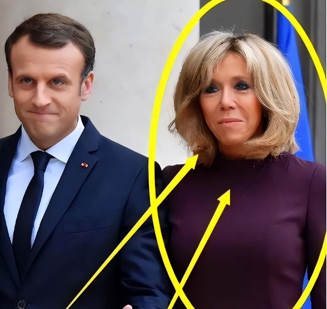 Macron is old, taking pictures with Brigitte in his arms, looking ...