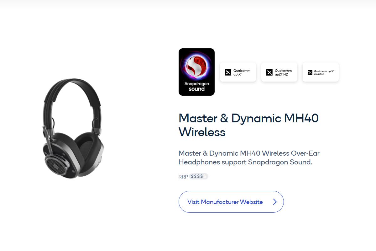 Master & Dynamic MH40 Wireless supports Snapdragon Sound - iNEWS