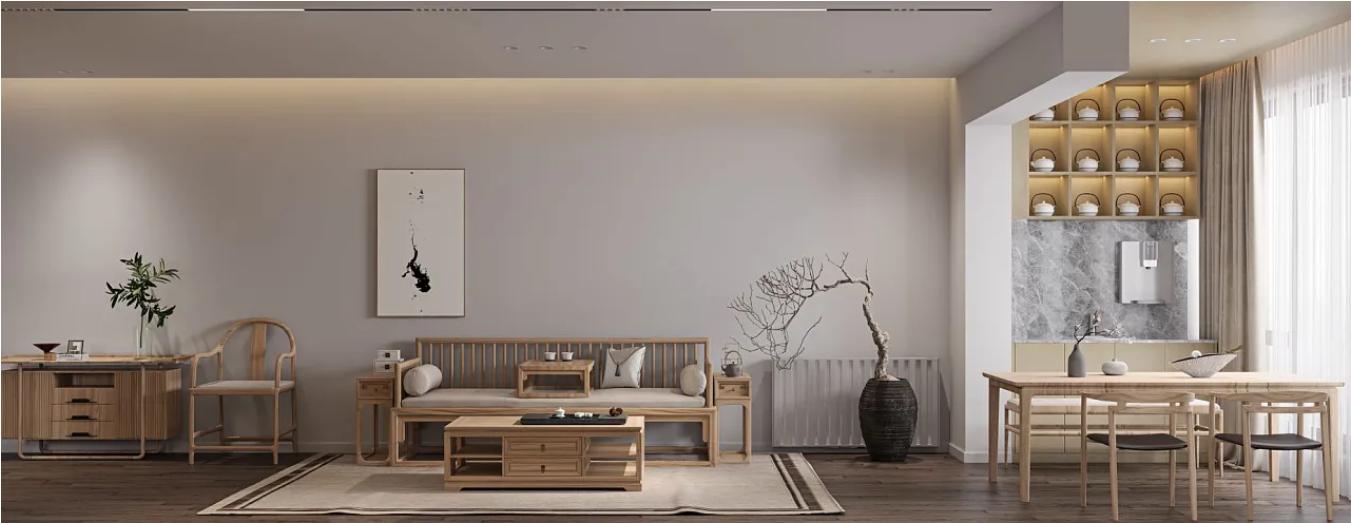 The new Chinese-style small apartment design makes the elegance hidden ...