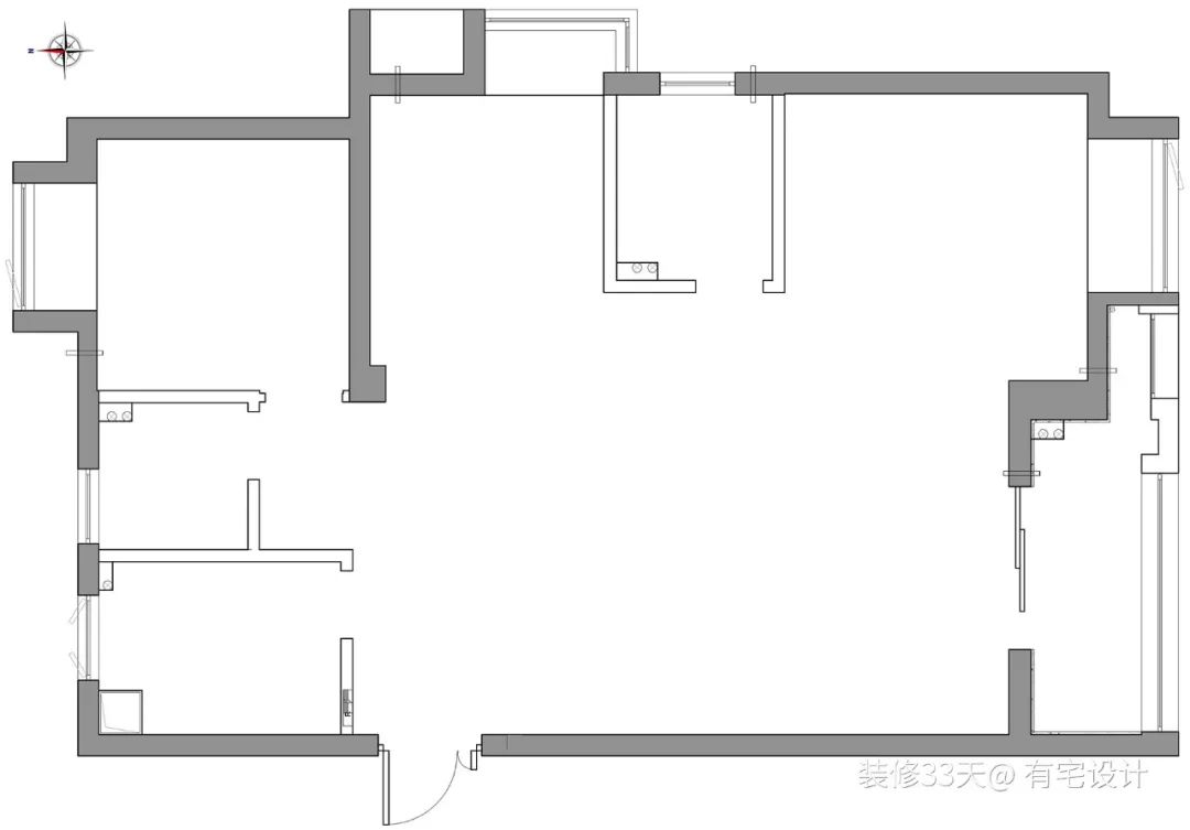 99 square meters modern simple texture two rooms - iMedia
