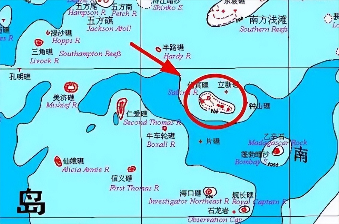 The islands and reefs of more than 10,000 square meters of permanent ...