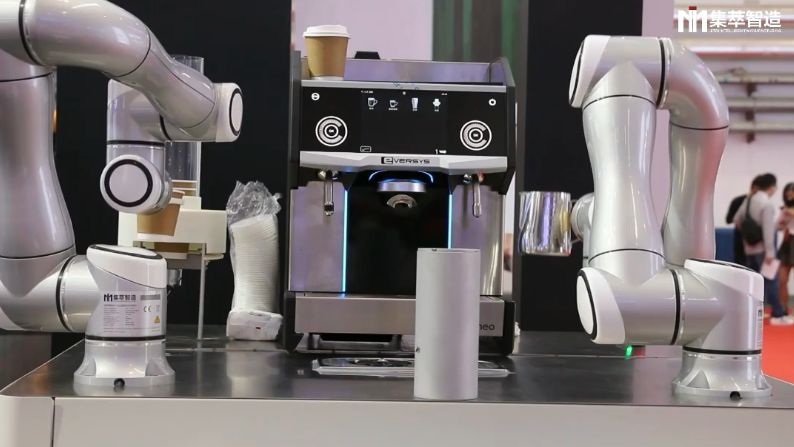 Collect intelligent collaborative robots to make coffee, save time and ...