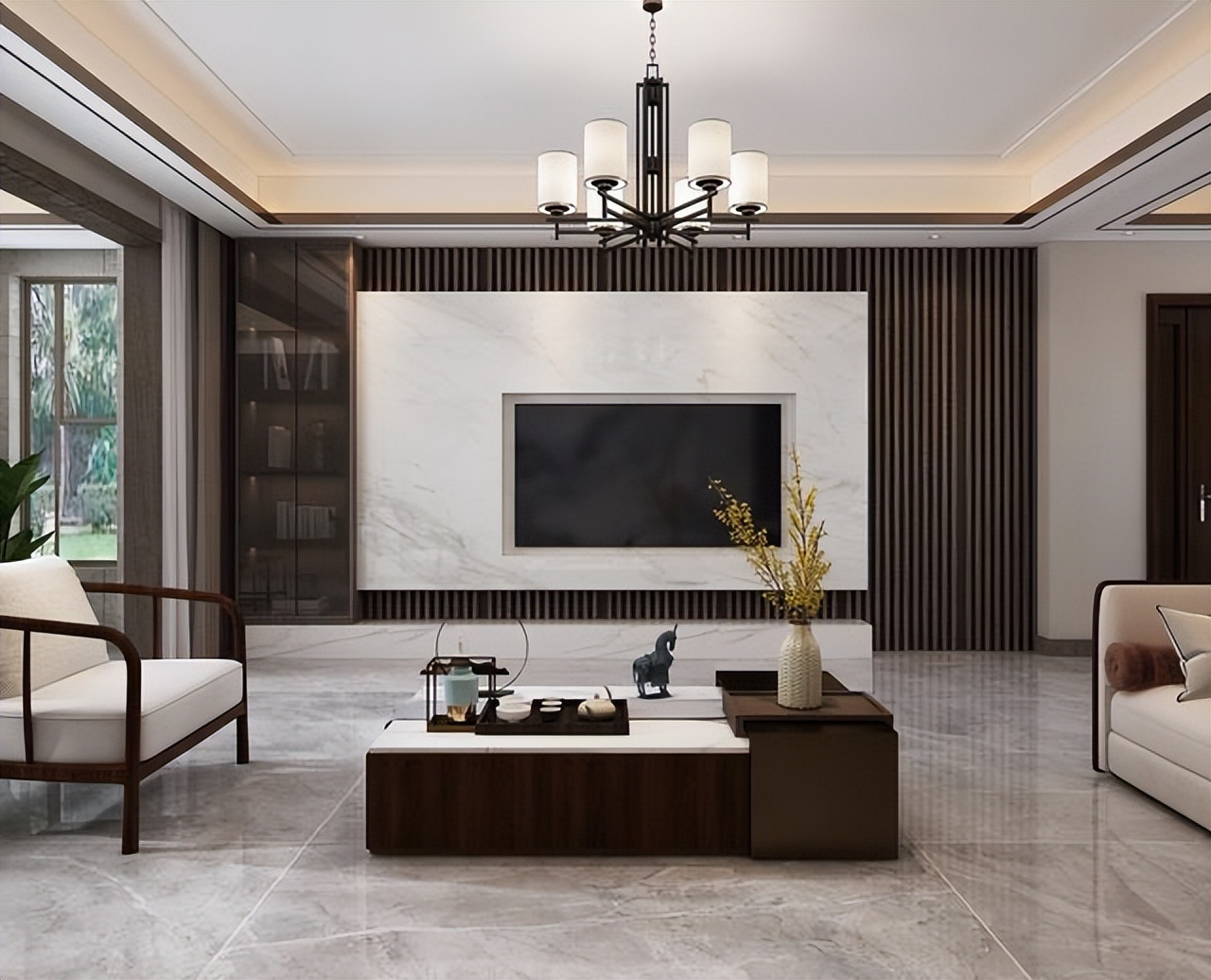 150 square meters of new Chinese design, showing the beauty of the East ...