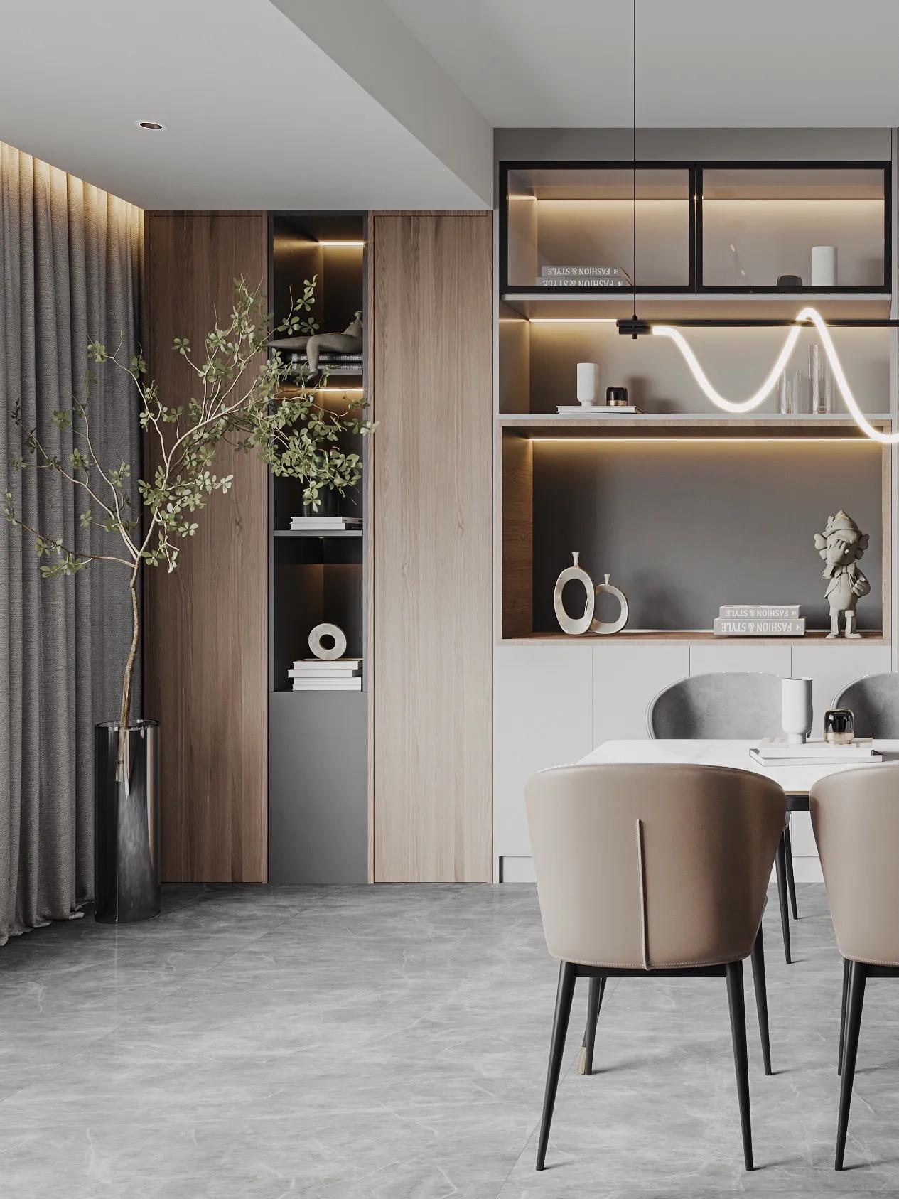 Whole house customization / invisible door + wall panel + sideboard ...