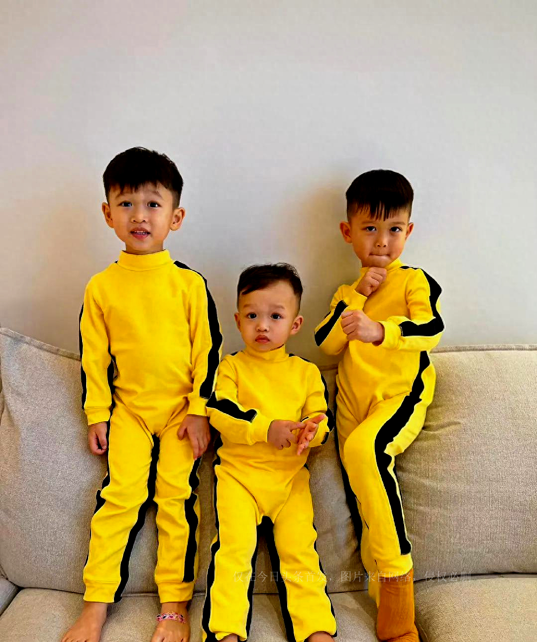 Myolie Wu's husband posted cute photos of his three sons: The three ...