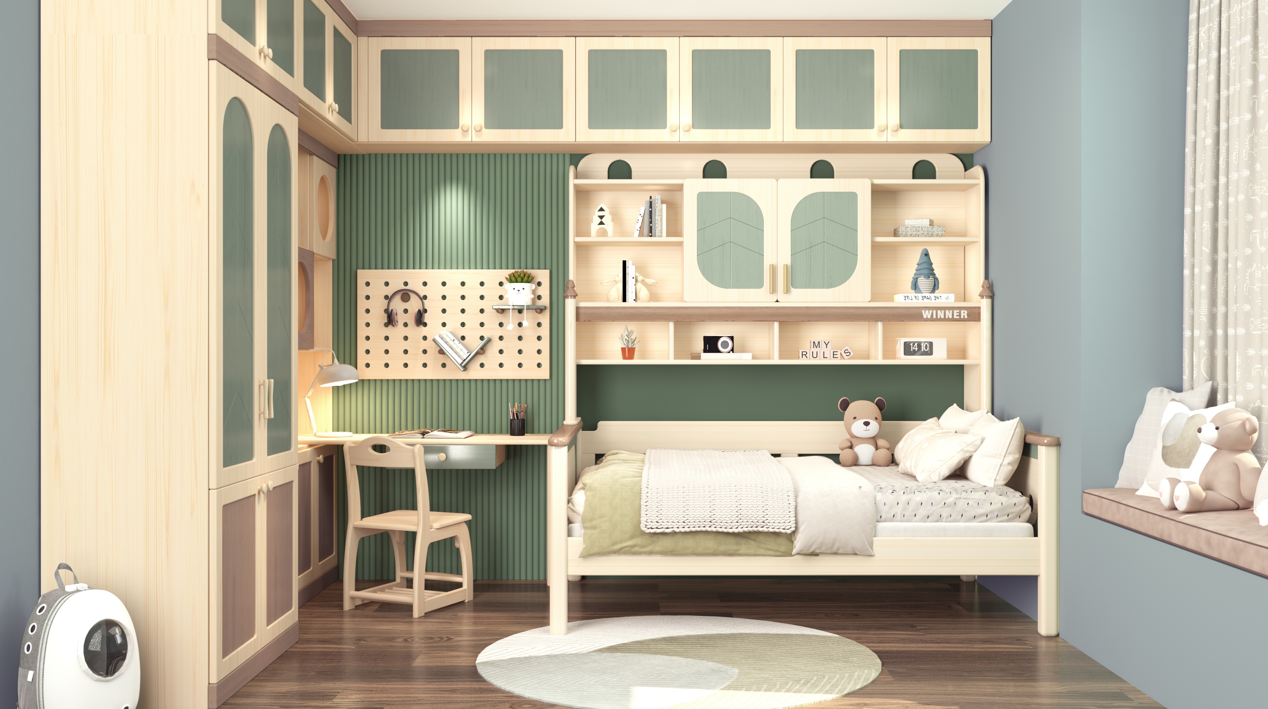 Children's rooms less than 7 square meters must be installed like this ...