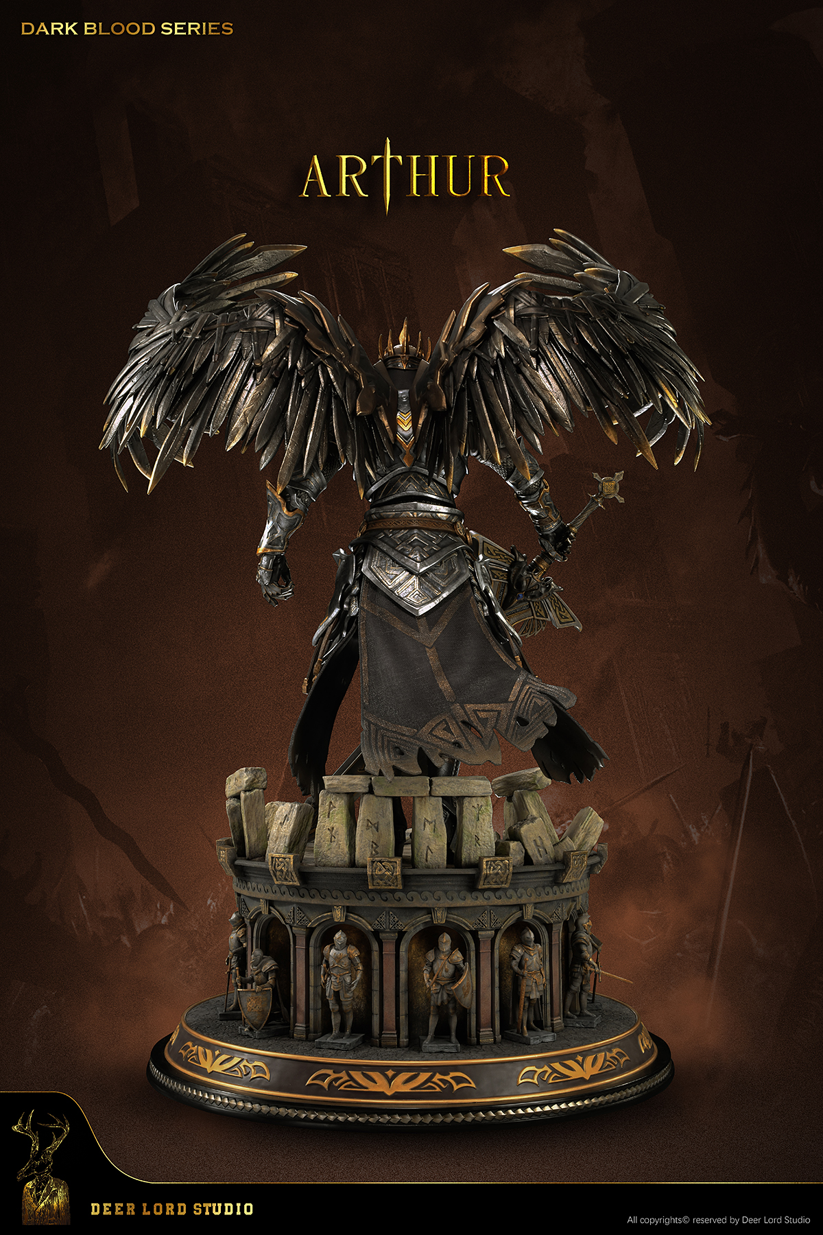 Deer Lord Studio's "Black Blood" series of statues "King Arthur ...
